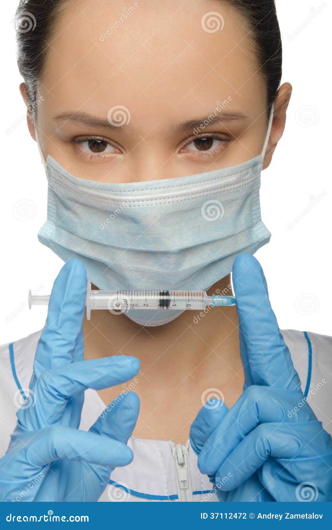 Portrait of a Doctor with Syringe Stock Photo - Image of isolated ...
