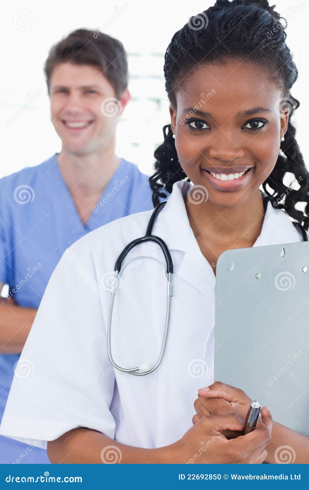 Portrait of Doctors Standing Up Stock Photo - Image of assistant ...