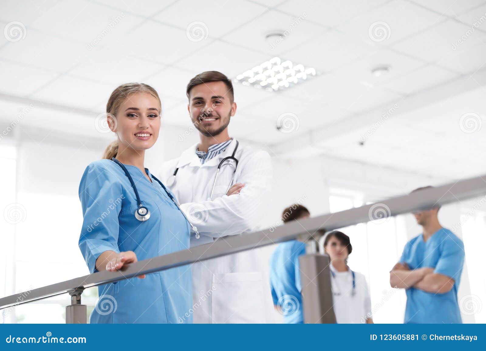 Portrait of Doctors in Uniform Stock Image - Image of caucasian ...