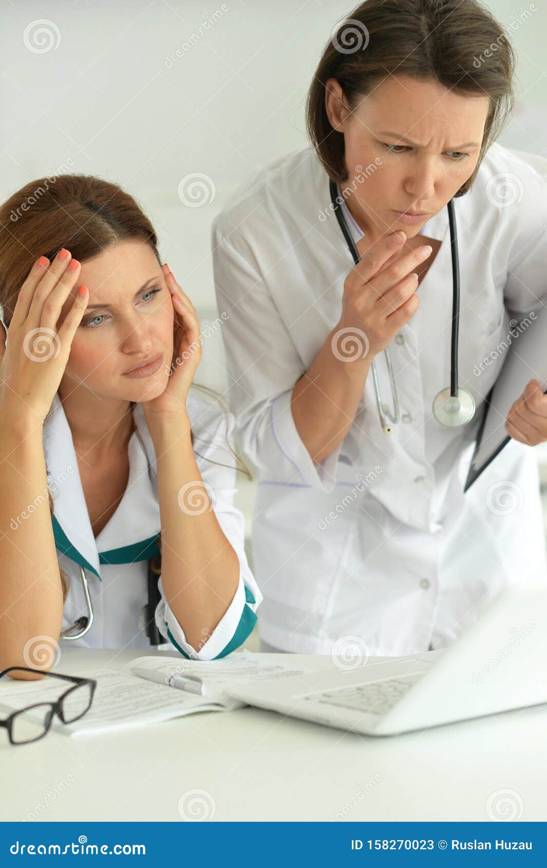 Portrait of Doctors at Work in Hospital Stock Image - Image of ...