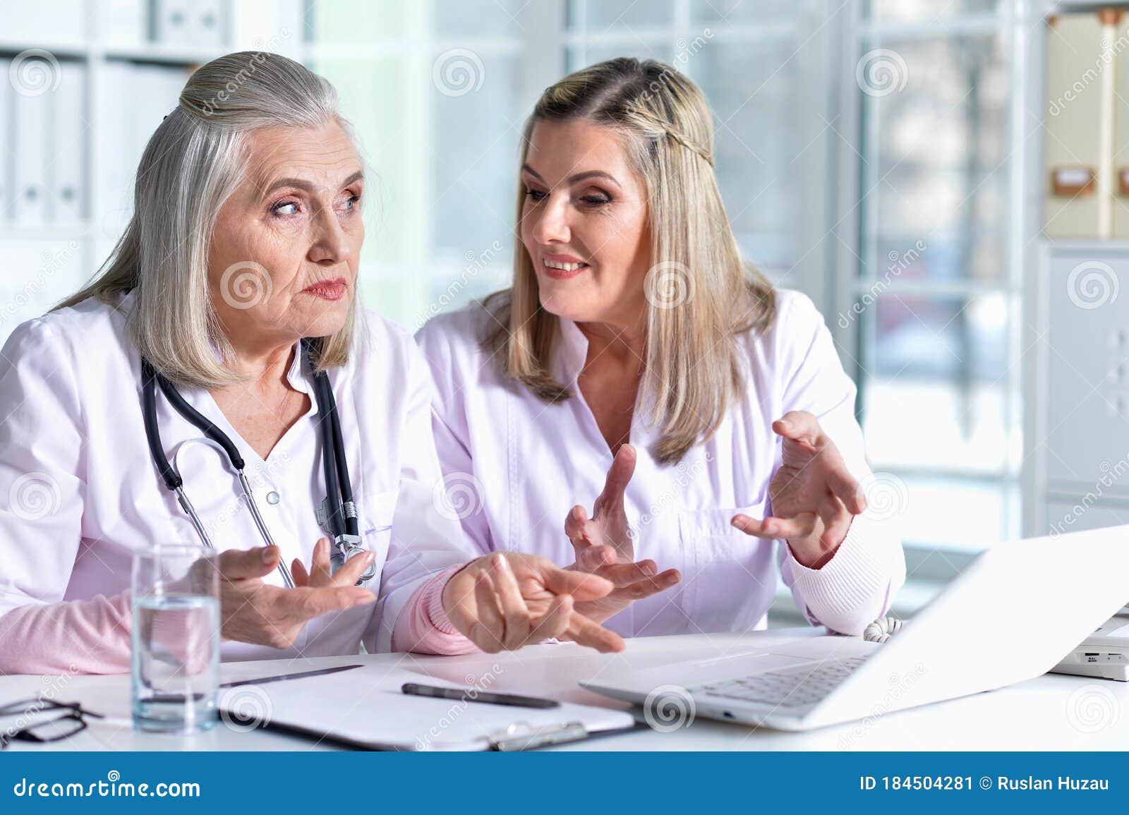 Portrait of Doctors at Work in Hospital Stock Image - Image of smiling ...