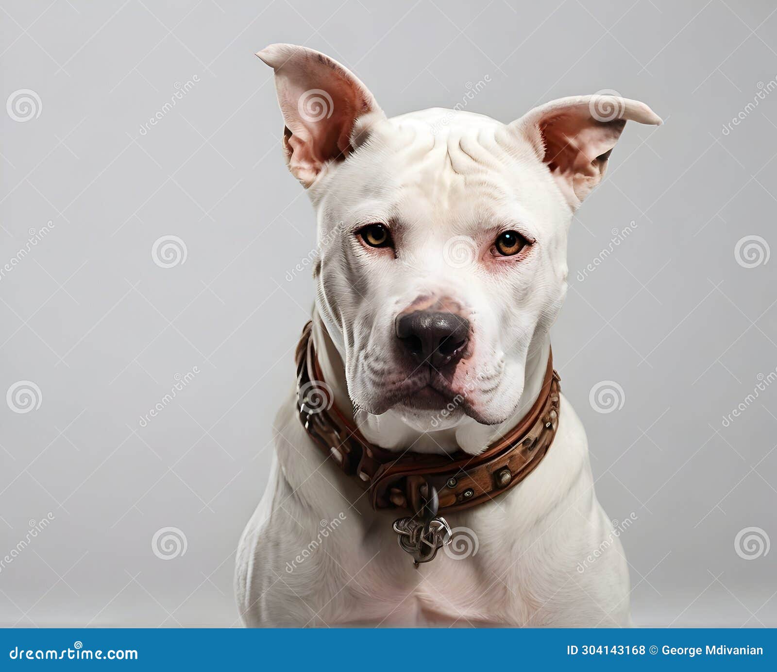 Dogo Argentino Dog. Vector Outline Stock Illustration Realistic Lines ...