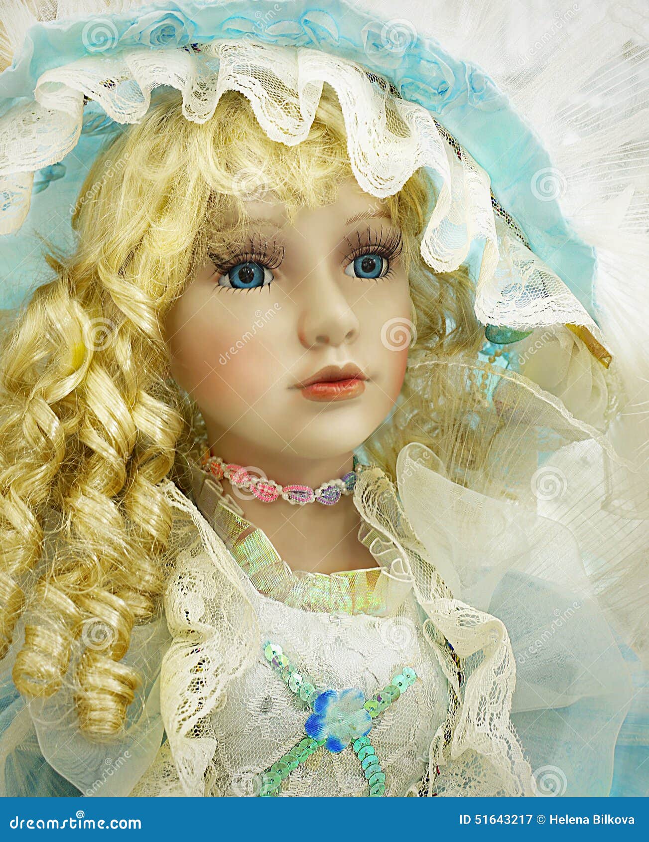 Portrait Doll Toy, Closeup stock image. Image of pretty - 51643217