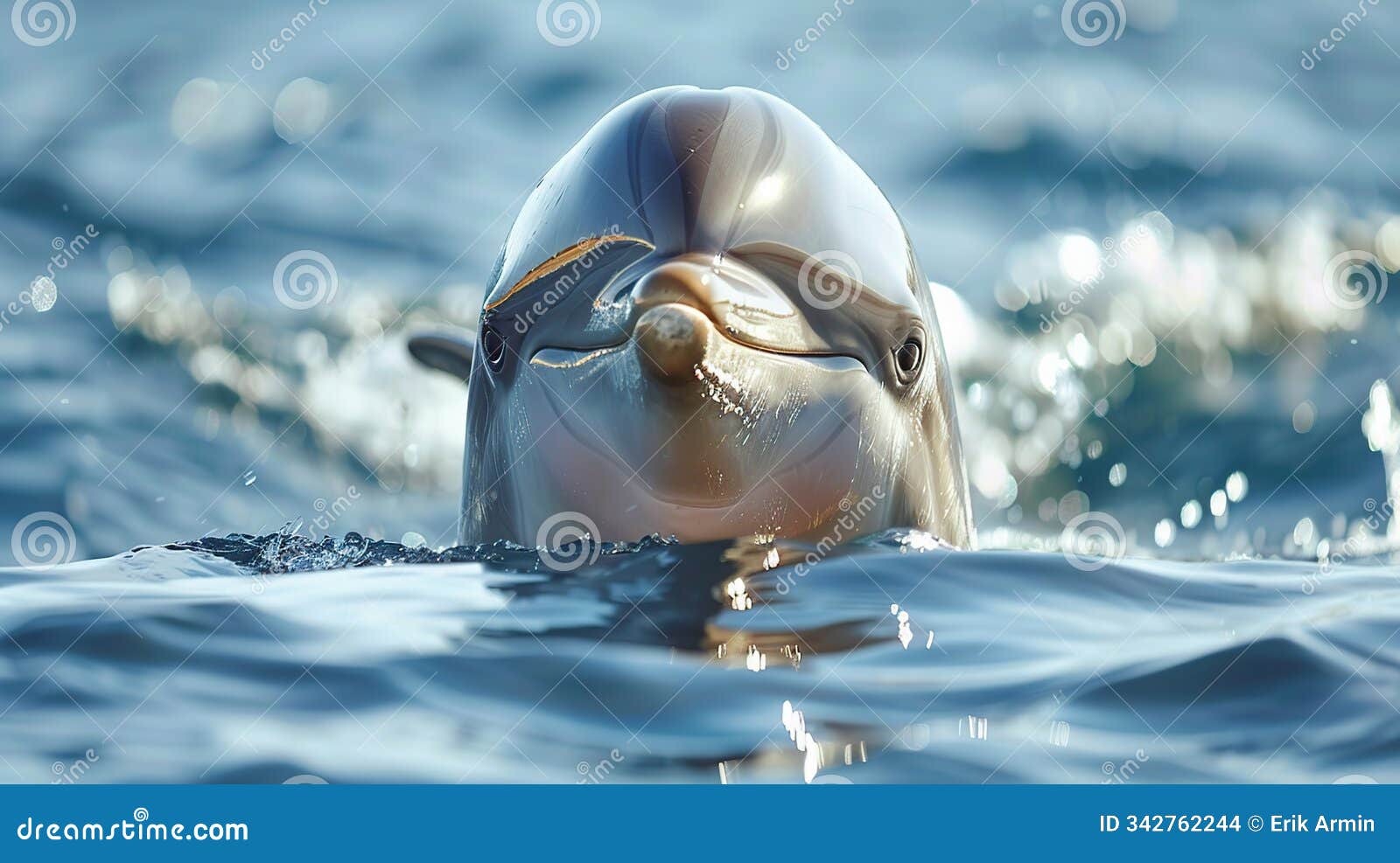 Portrait of Dolphin Cute Face Stock Photo - Image of underwater ...