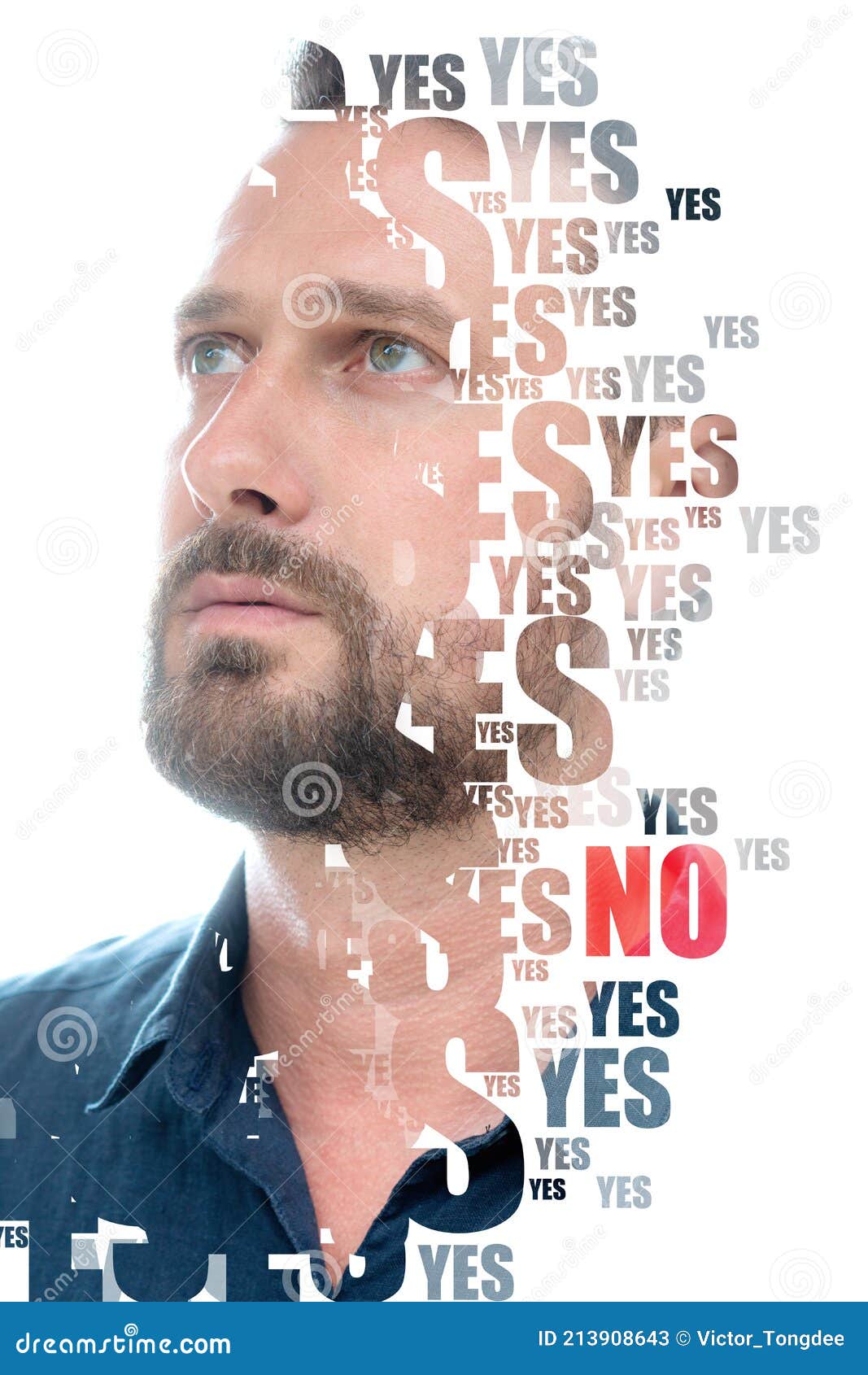 A Portrait of a Doubting Man Stock Image - Image of thinking, graphic ...