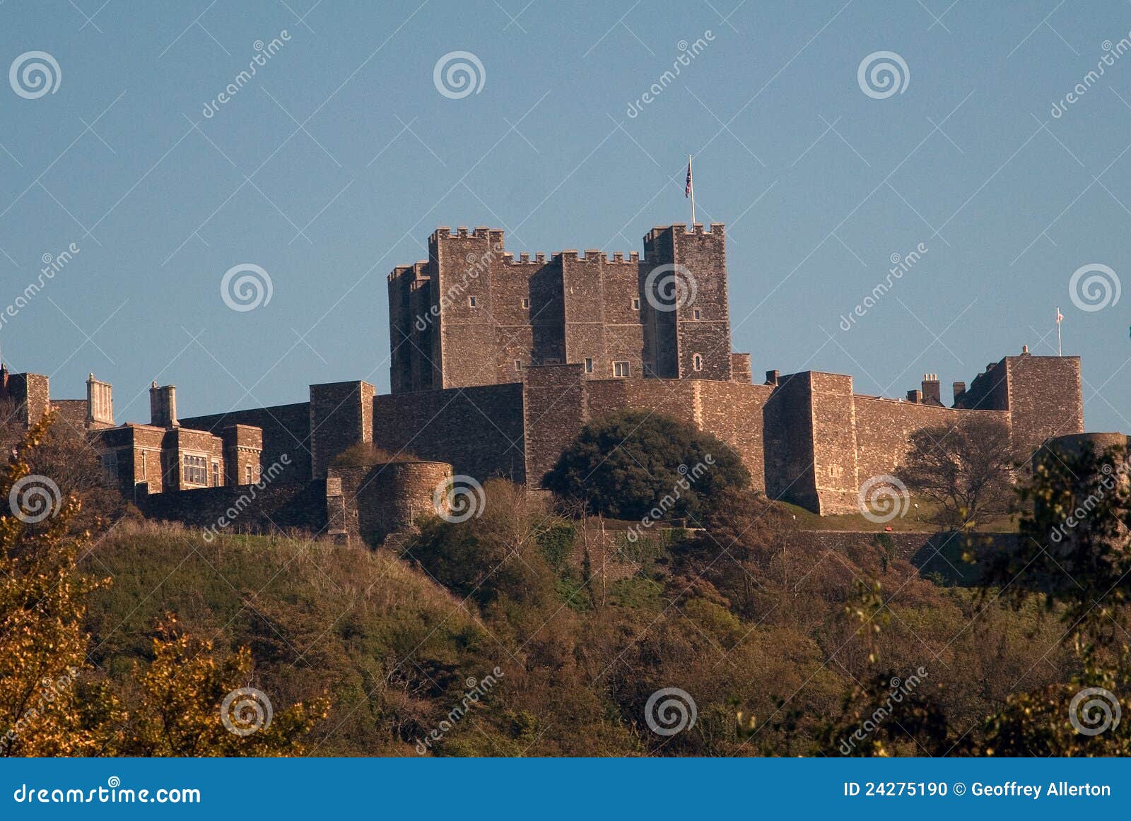 Portrait of dover castle stock photo. Image of reflections - 24275190