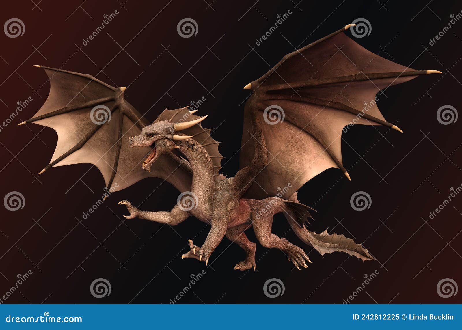 Dragon stock illustration. Illustration of legend, fantasy - 242812225