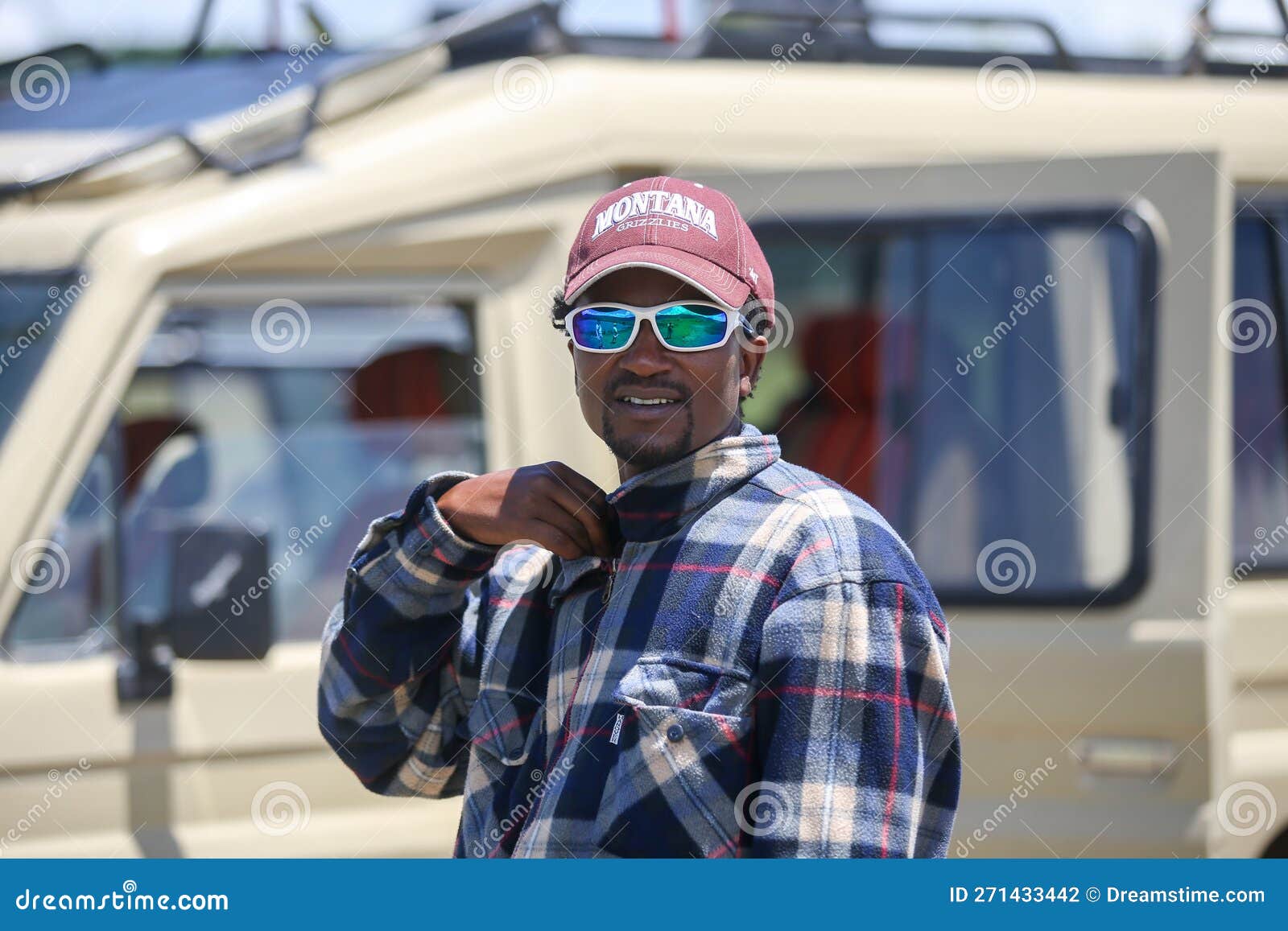 Portrait of a Driver in the African Savannah 03 22 2017 Editorial ...