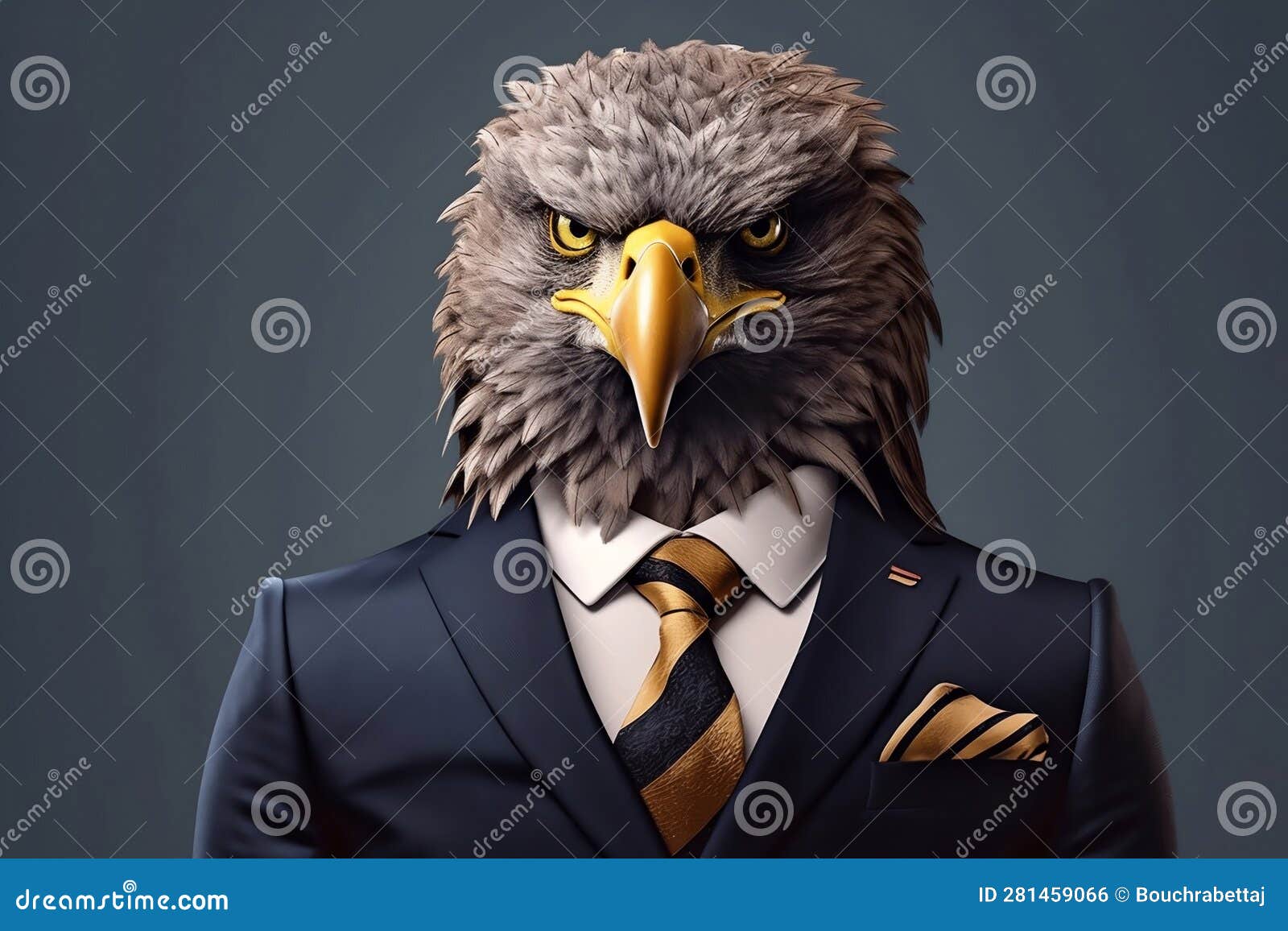 Portrait of a Eagle Dressed in a Formal Business Suit Stock ...