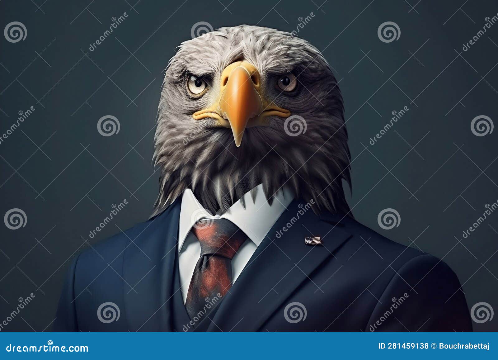 Portrait of a Eagle Dressed in a Formal Business Suit Stock ...