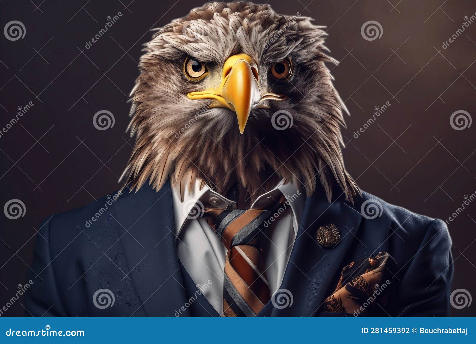 Portrait of a Eagle Dressed in a Formal Business Suit Stock ...