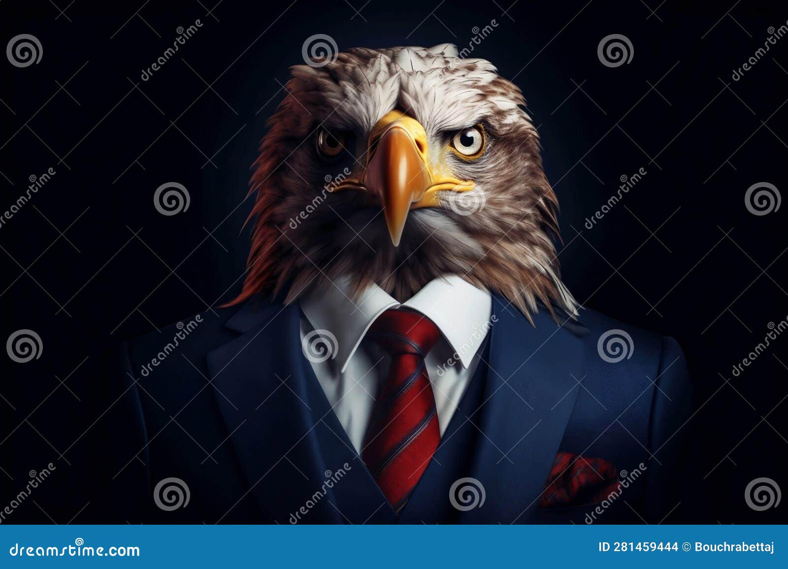 Portrait of a Eagle Dressed in a Formal Business Suit Stock ...