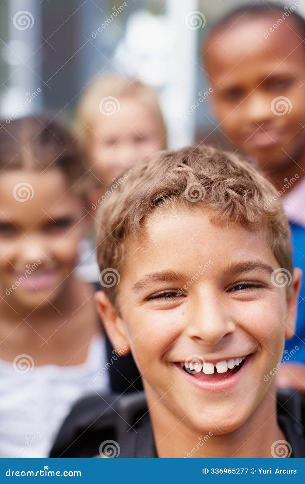 Portrait, Education and Growth with Boy at School for Learning ...