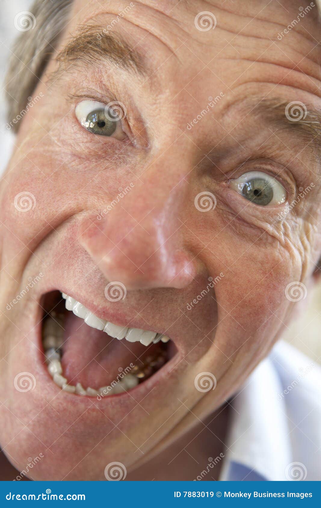 Portrait Eines Mannes Erregt Stockbild - Bild von fällig, schauen: 7883019