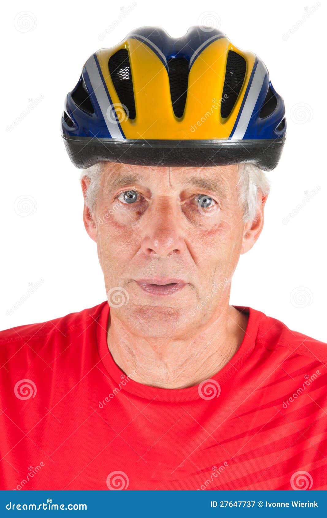 Portrait elderly biker stock image. Image of biking, studio - 27647737