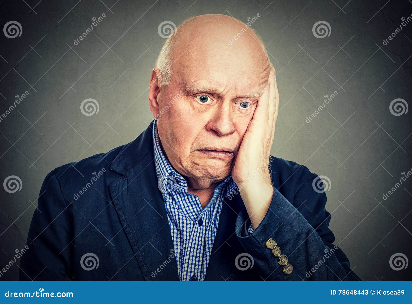 Portrait of Elderly Desperate Sad Man Stock Image - Image of ...