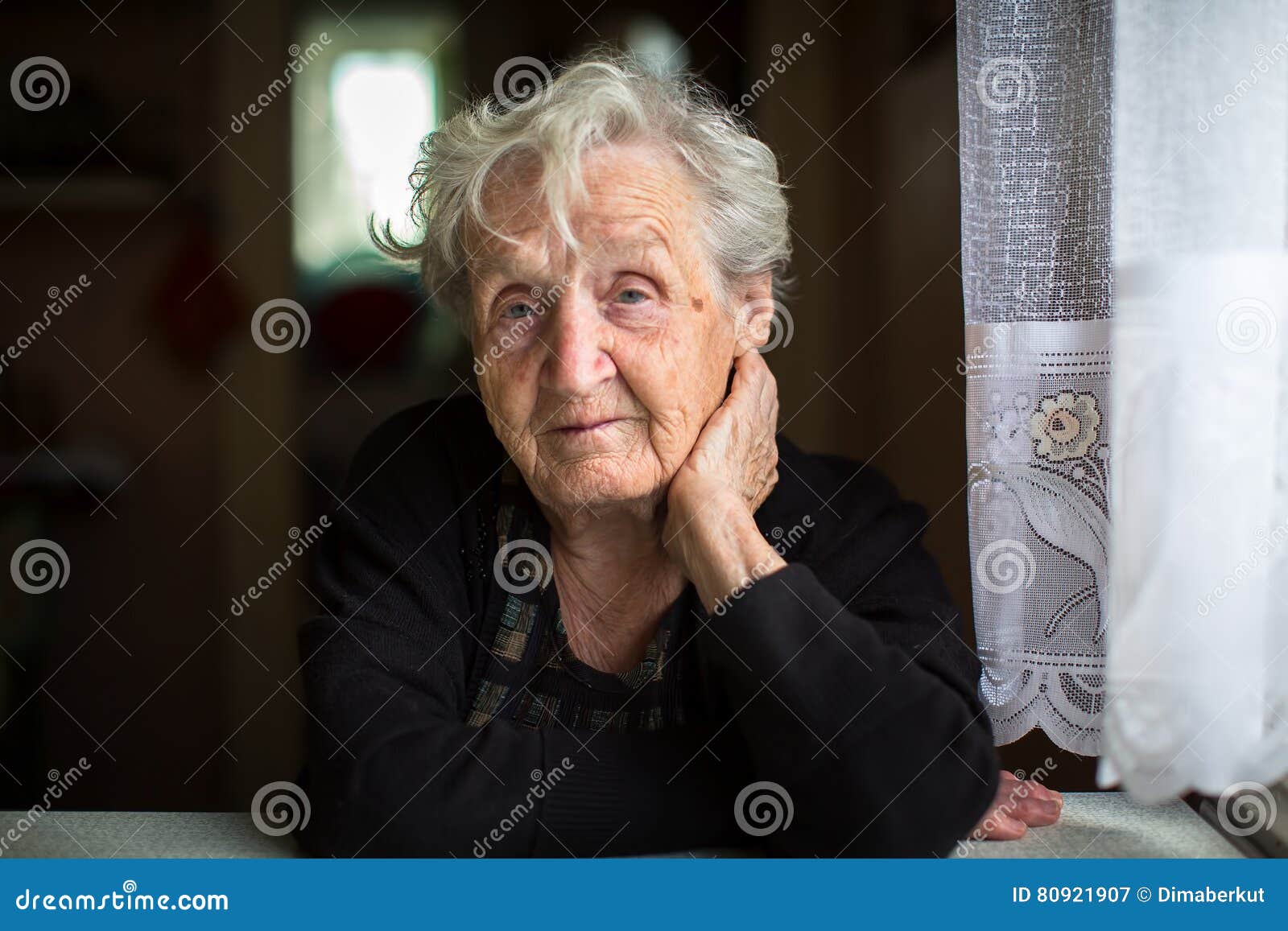 Portrait of an Elderly Woman. Stock Image - Image of care, pensioner ...