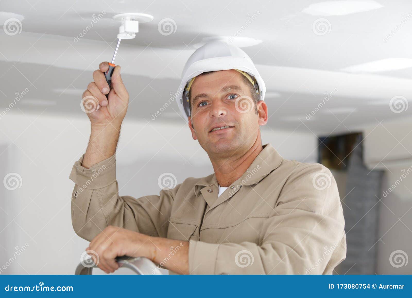 Portrait Of Electrician Wiring Stock Photography | CartoonDealer.com ...
