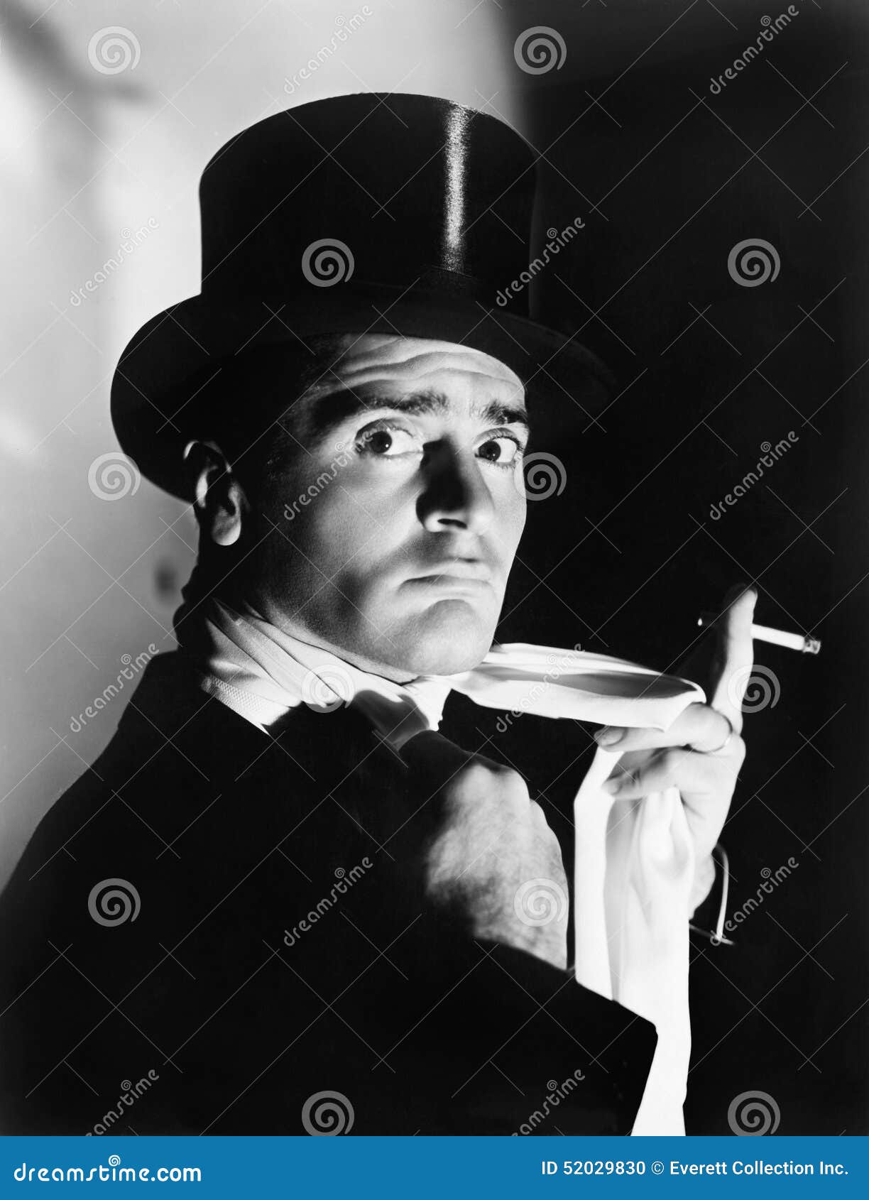 Portrait of an Elegant Man in a Top Hat Stock Photo - Image of ...
