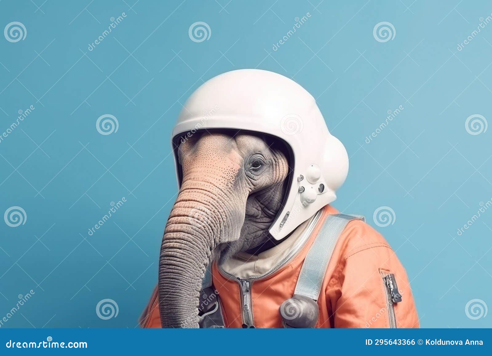 Elephant Dressed As an Astronaut, Concept of Space Exploration Stock ...