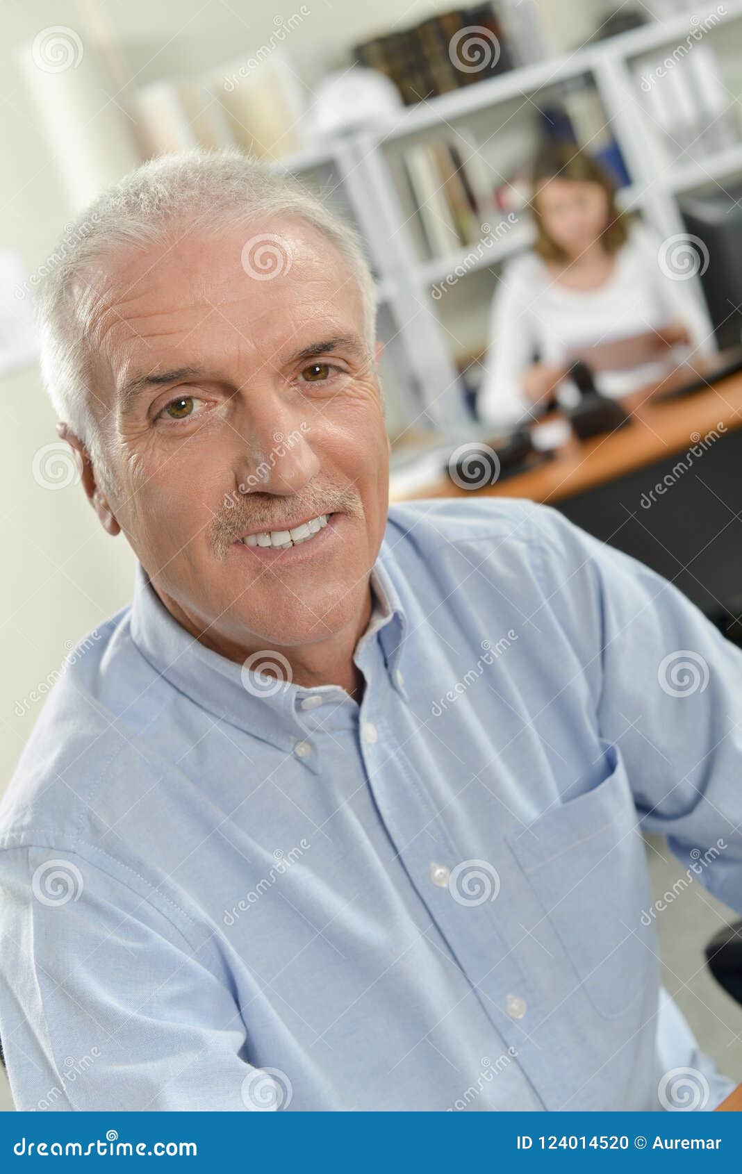Portrait of an employee stock photo. Image of senior - 124014520