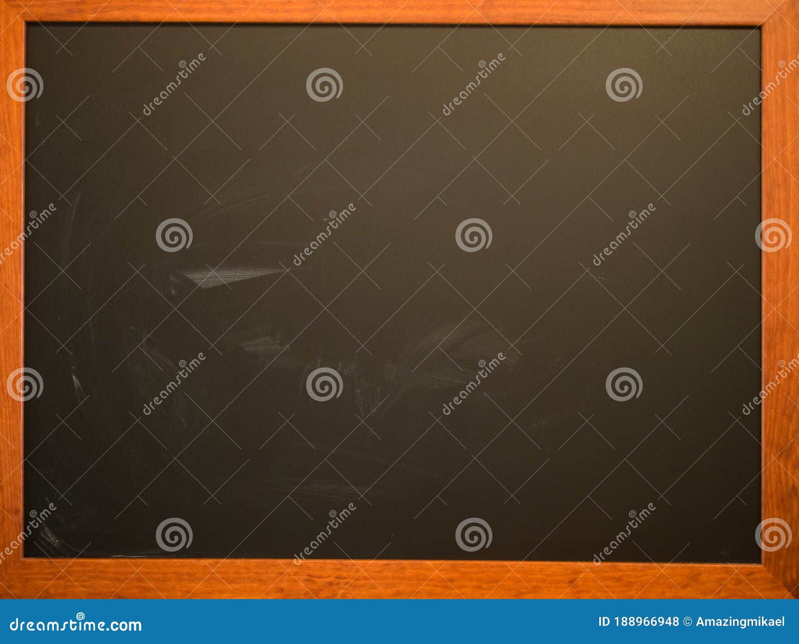 Portrait of Empty Blackboard with Wooden Frame Stock Photo - Image of ...