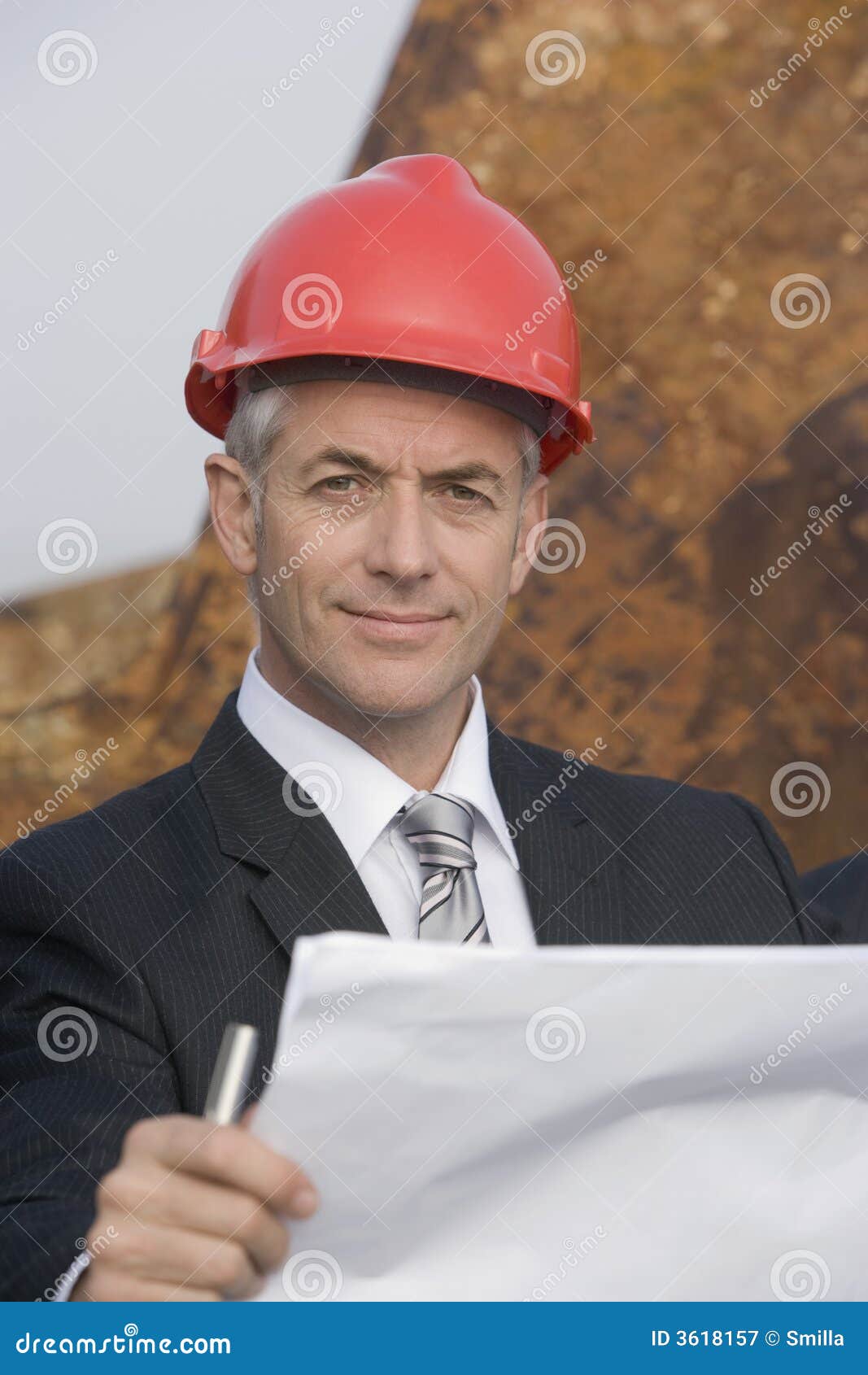 A portrait of an engineer stock image. Image of survey - 3618157