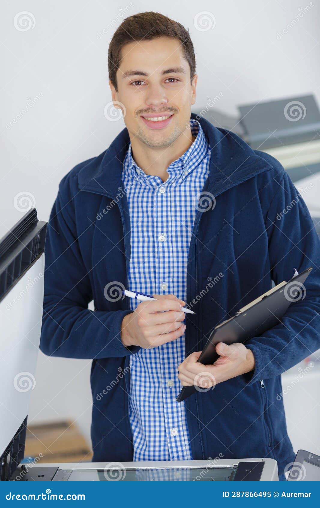Portrait Engineer with Clipboard Stock Image - Image of teacher, hard ...