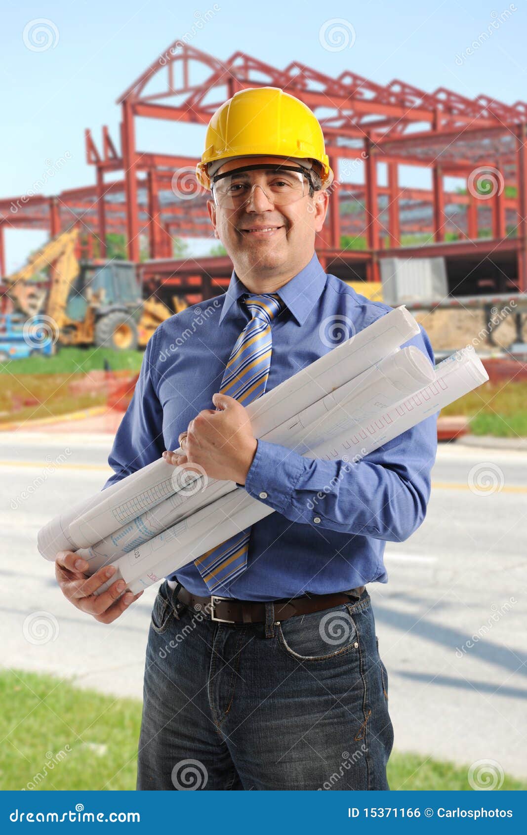 Portrait of Engineer at Contruction Site Stock Photo - Image of people ...