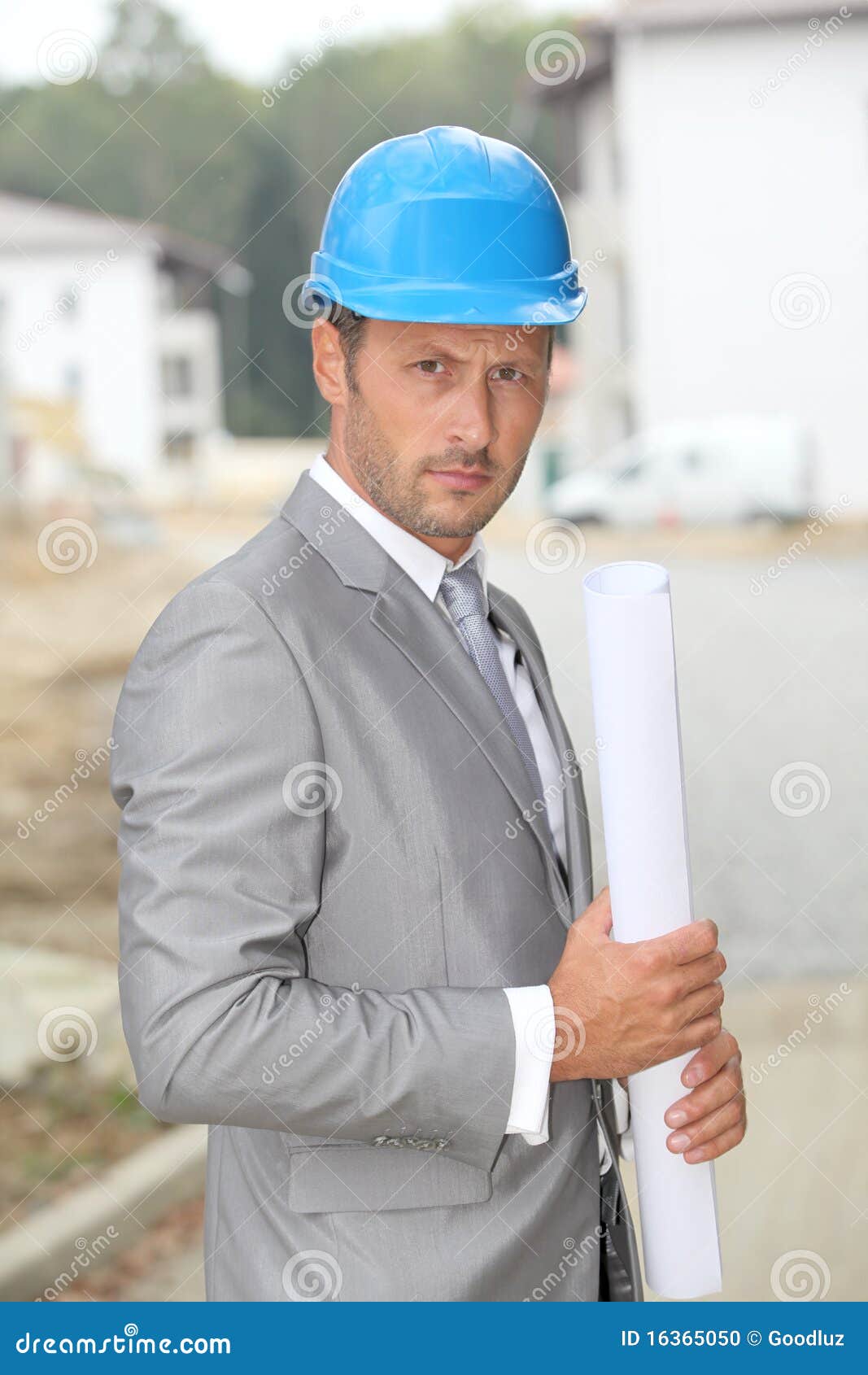 Portrait of Engineer with Security Helmet Stock Photo - Image of ...