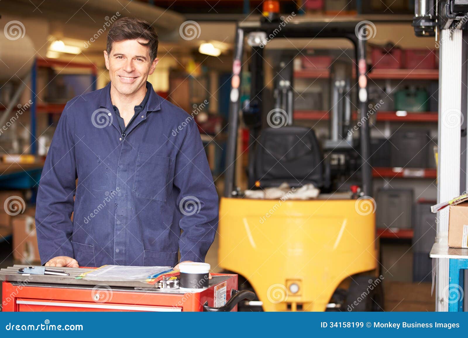 Portrait of Engineer Standing in Factory Stock Image - Image of ...