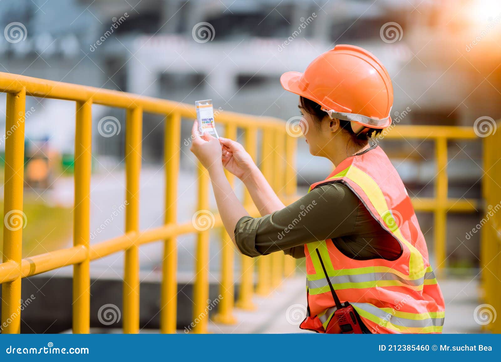 Portrait Engineer Under Inspection and Checking Construction Process ...