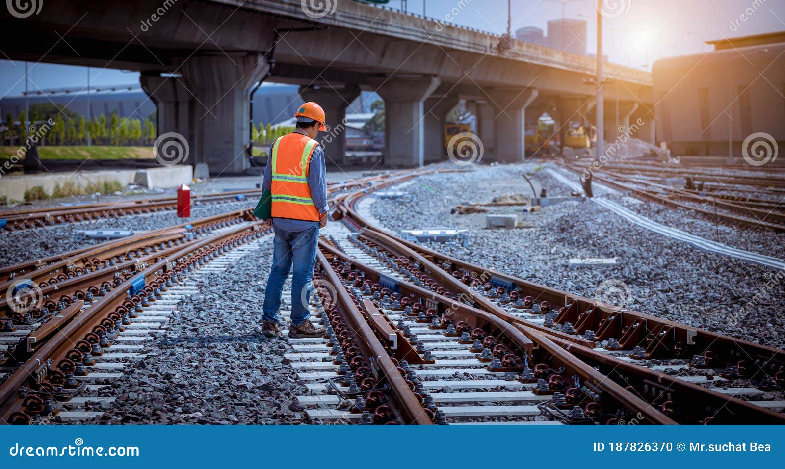 Portrait Engineer Under Inspection and Checking Construction Process ...