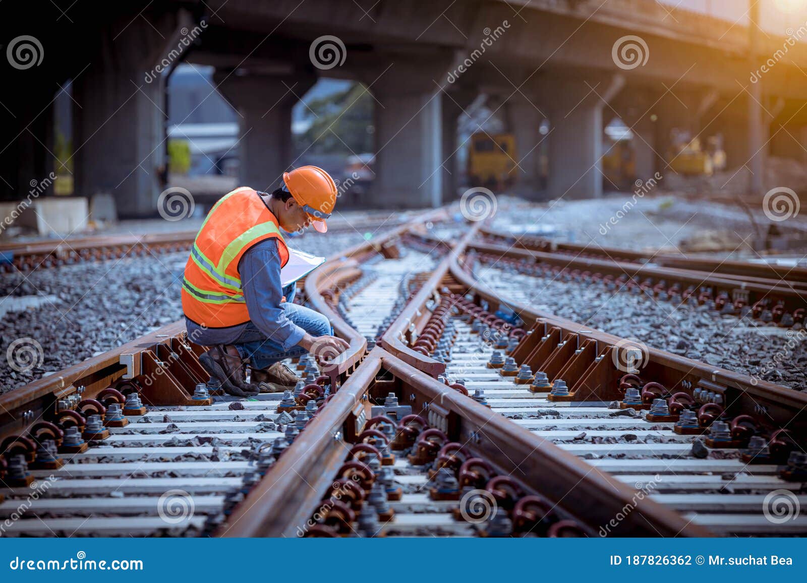 Portrait Engineer Under Inspection and Checking Construction Process ...