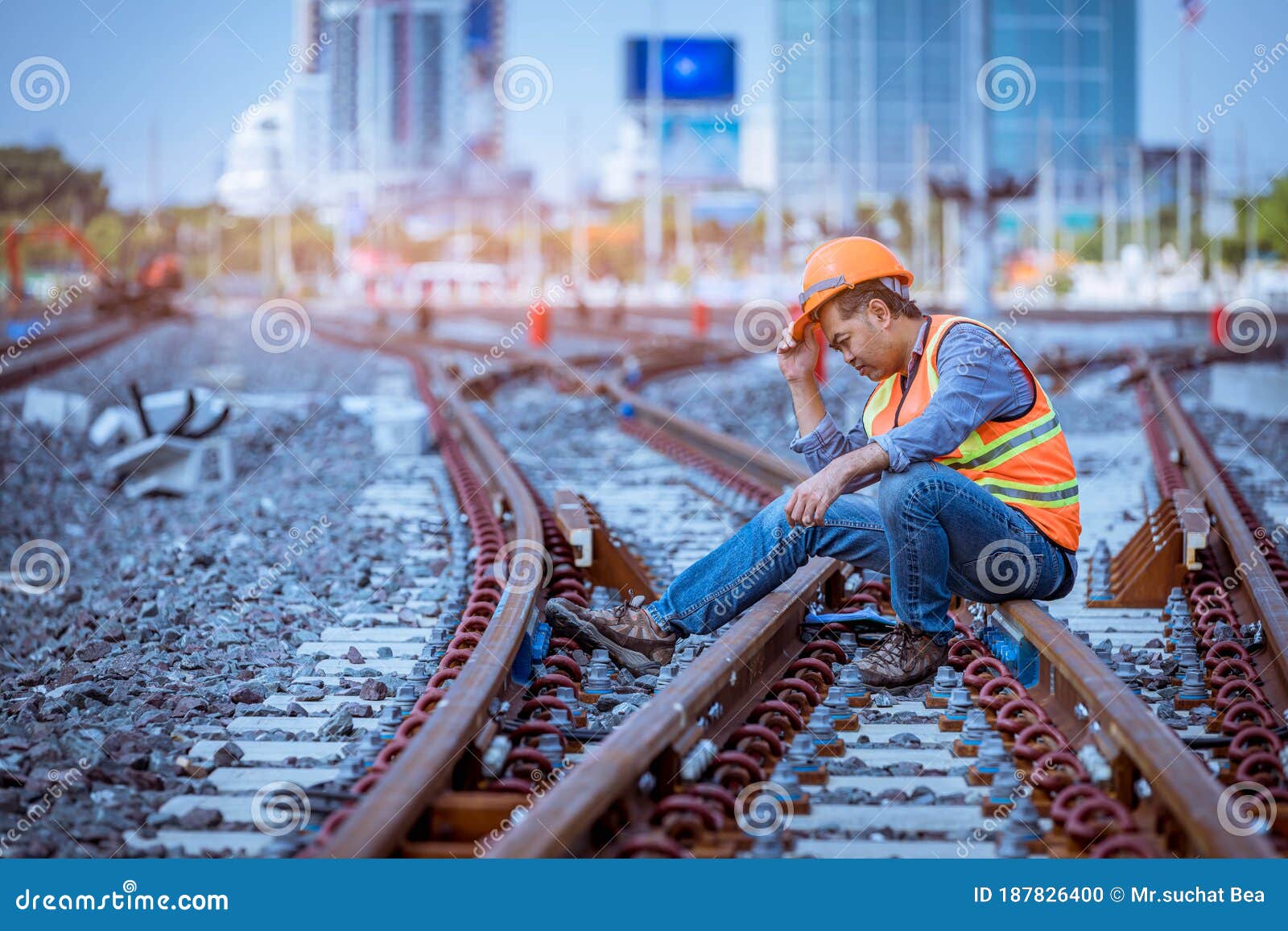 Portrait Engineer Under Inspection and Checking Construction Process ...