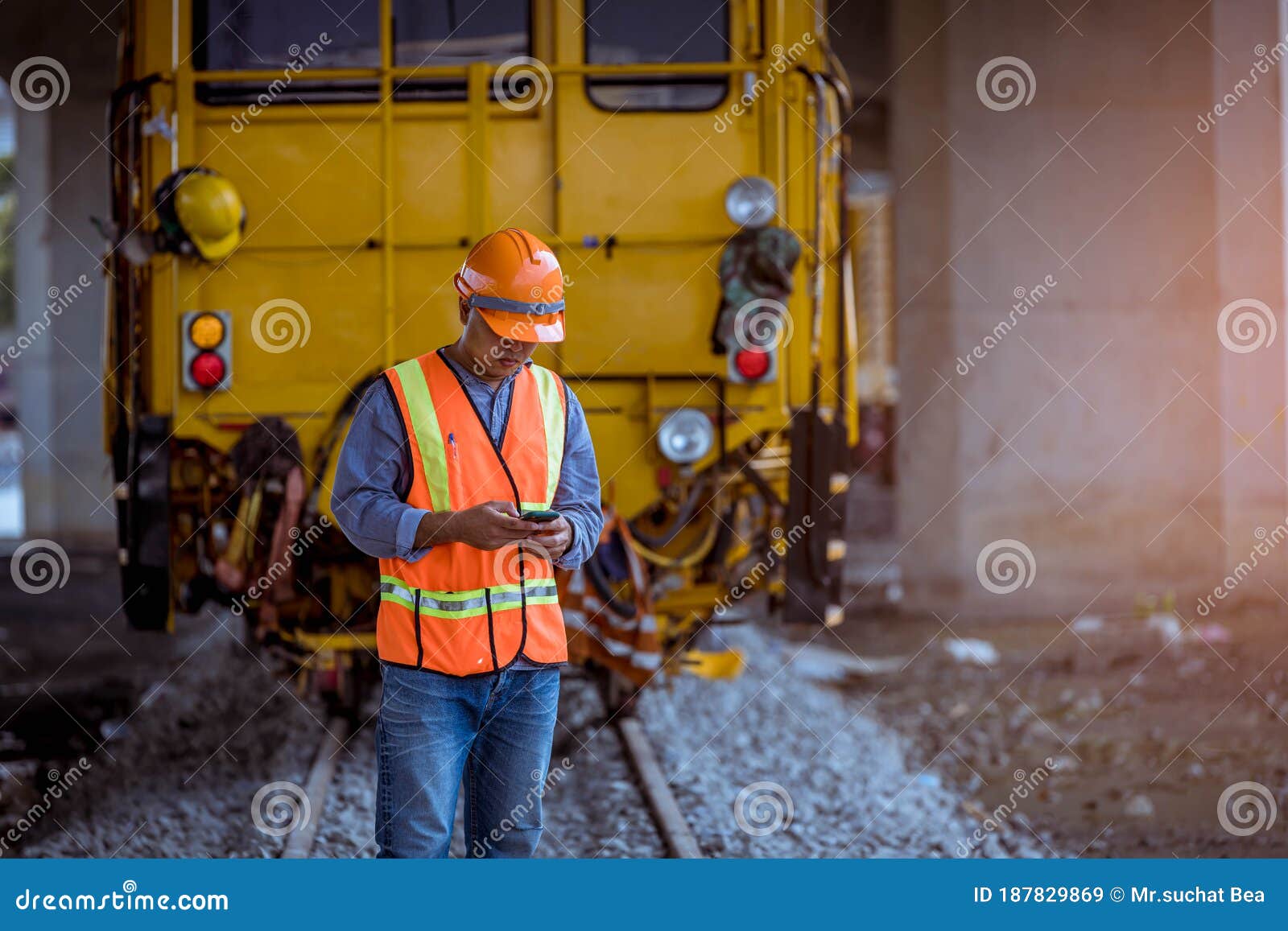Portrait Engineer Under Inspection and Checking Construction Process ...