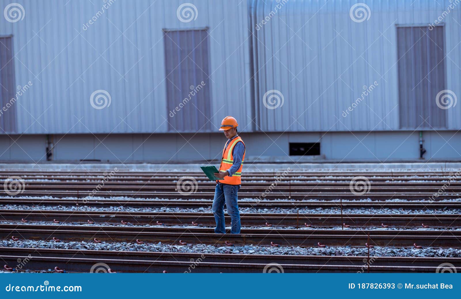 Portrait Engineer Under Inspection and Checking Construction Process ...