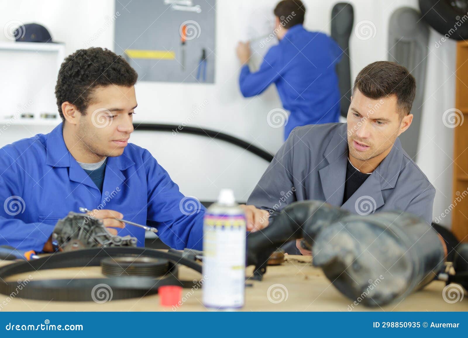 Portrait Engineering Student with Teacher Stock Image - Image of ...