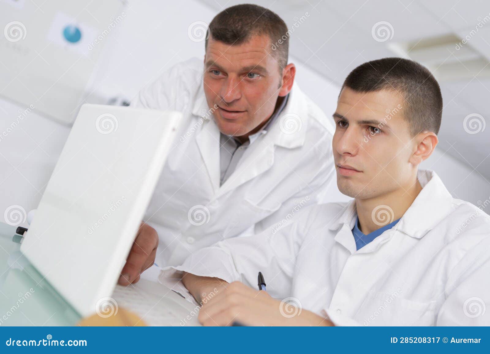 Portrait Engineers at Laboratory Stock Image - Image of technology ...