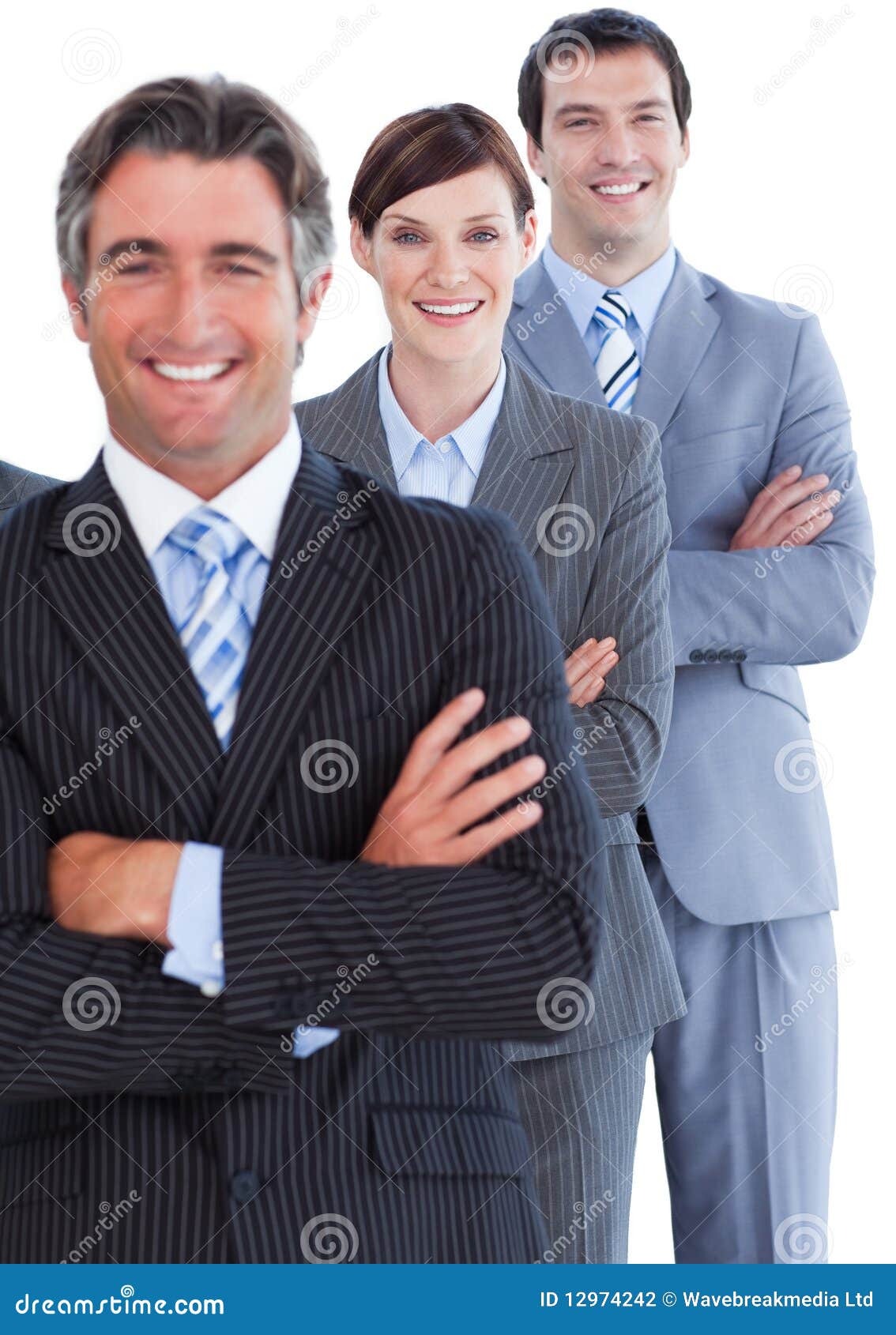Portrait of Enthusiastic Business Team Stock Photo - Image of teamwork ...
