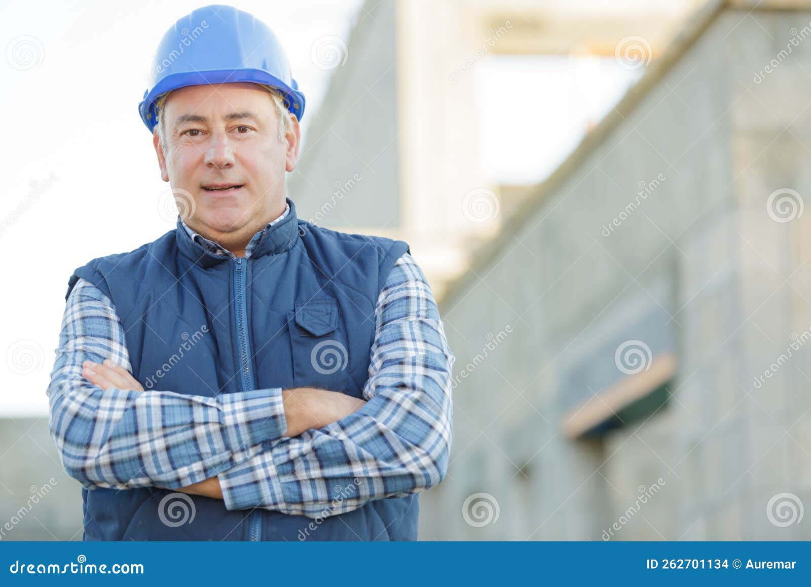 Portrait Entrepreneur on Building Site Stock Photo - Image of ...