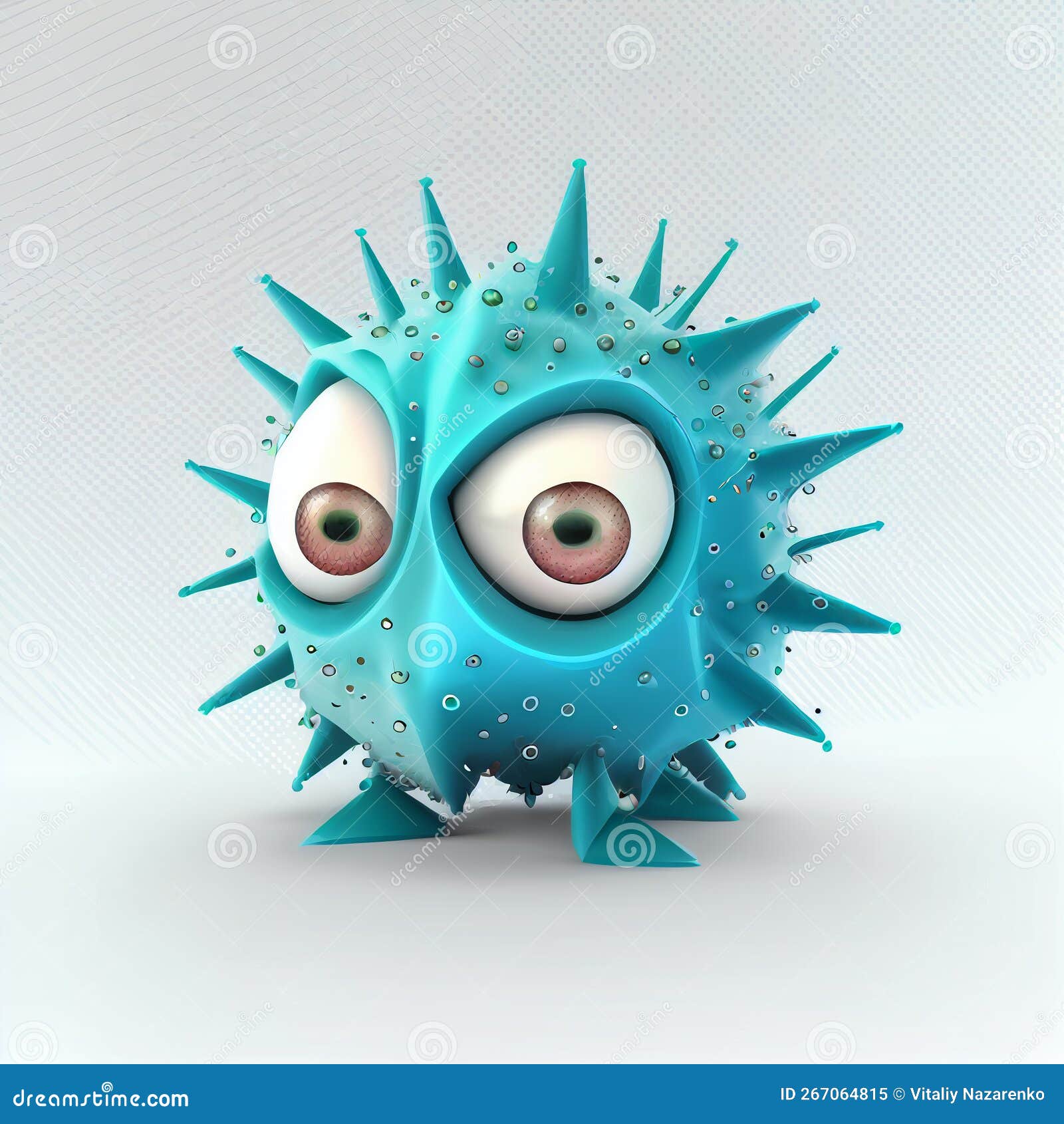 Portrait of an Evil Disease Virus. AI Generated. Stock Illustration ...