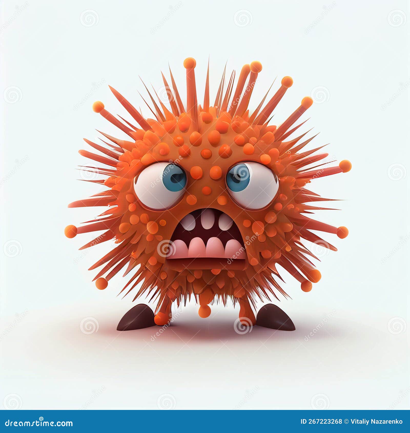 Portrait of an Evil Disease Virus. AI Generated. Stock Illustration ...