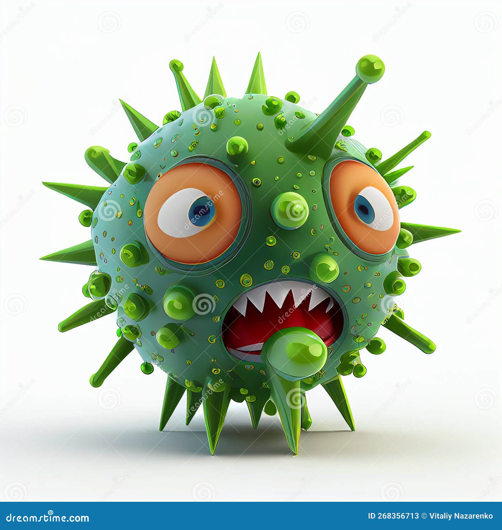 Portrait of an Evil Disease Virus. AI Generated. Stock Image - Image of ...