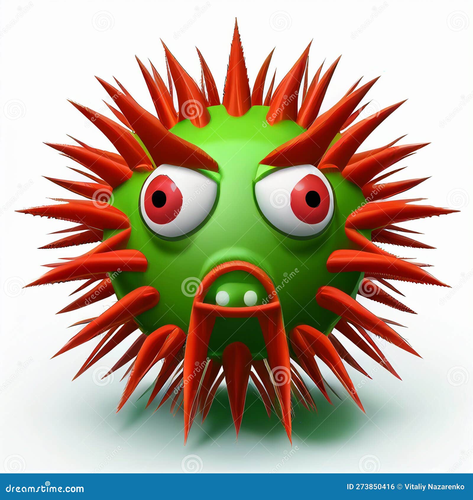 Portrait of an Evil Disease Virus. AI Generated. Stock Illustration ...