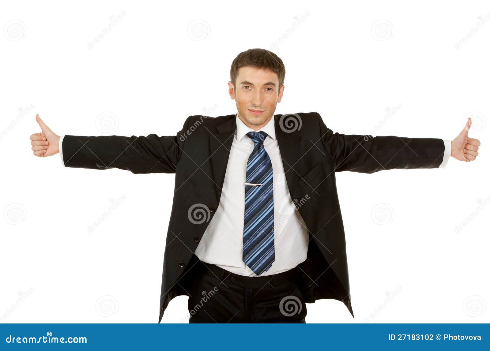 Portrait of a Excited Business Man Stock Photo - Image of gesturing ...