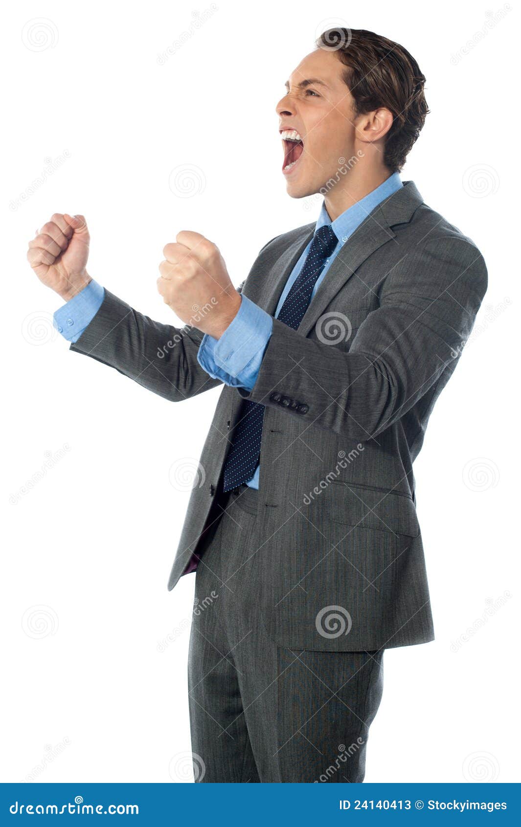 Portrait of an Excited Businessman Stock Image - Image of contemporary ...