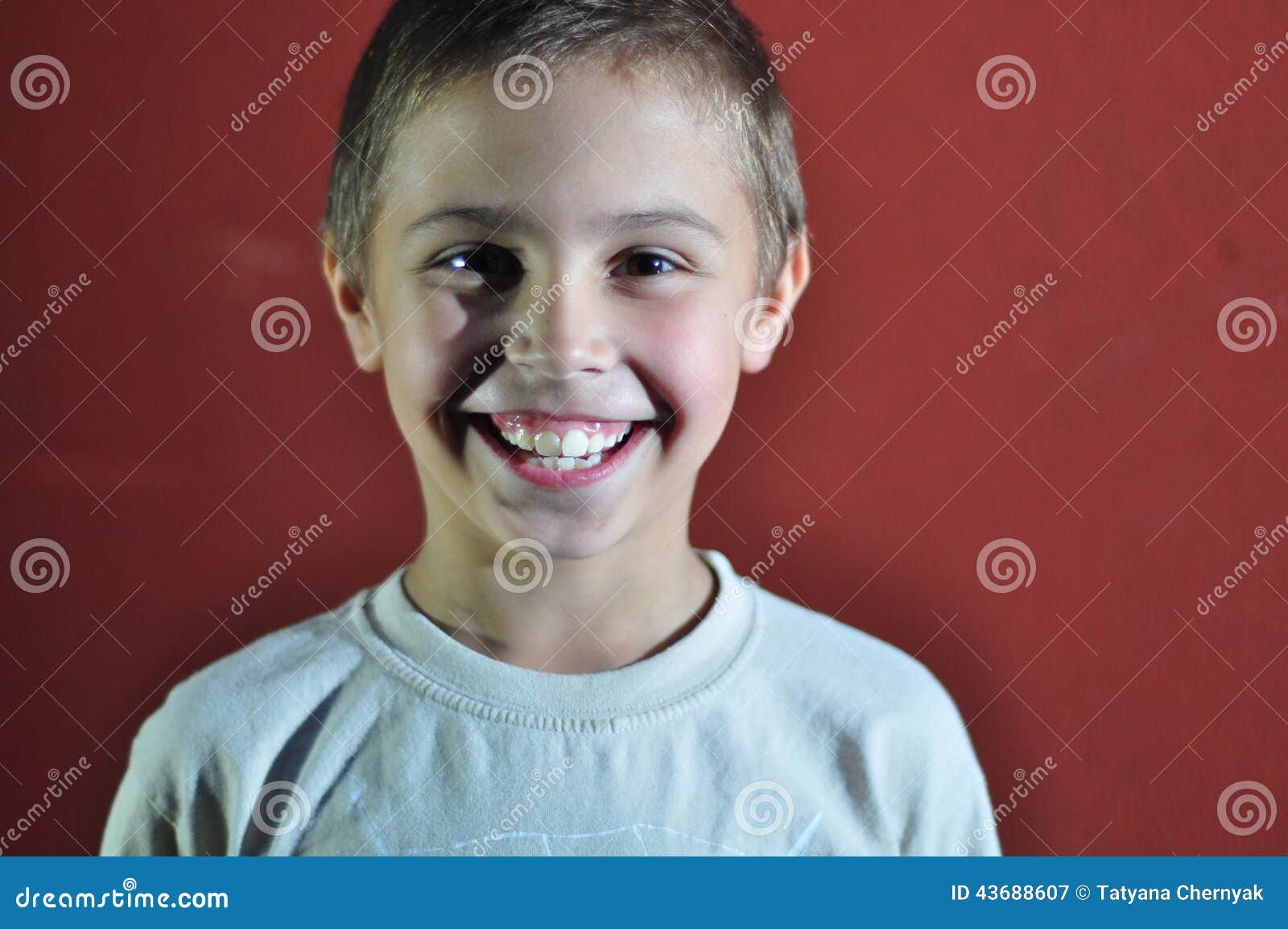 Portrait of Excited Happy Small Boy Stock Image - Image of little ...