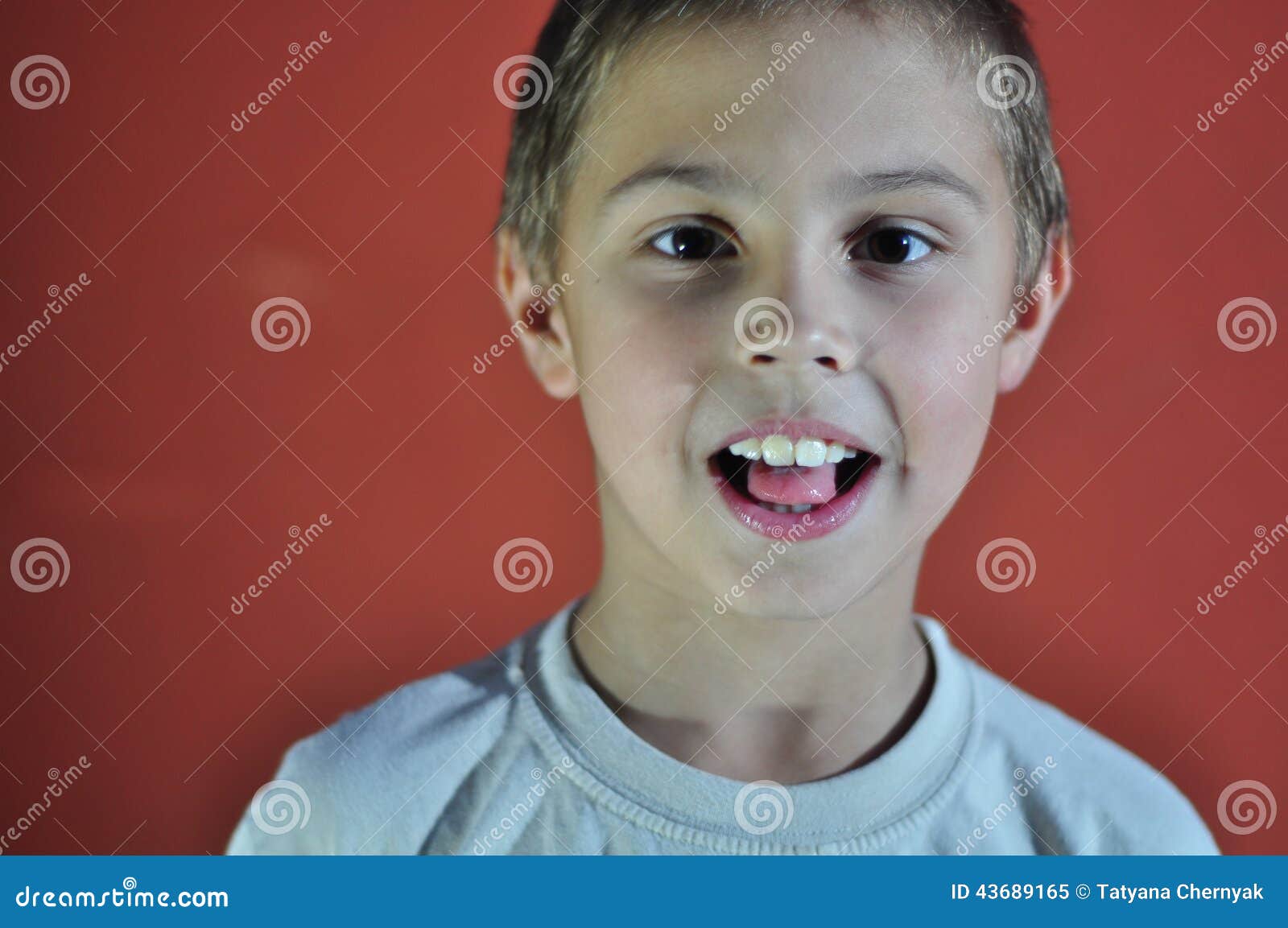 Portrait of Excited Small Boy Stock Image - Image of face, human: 43689165
