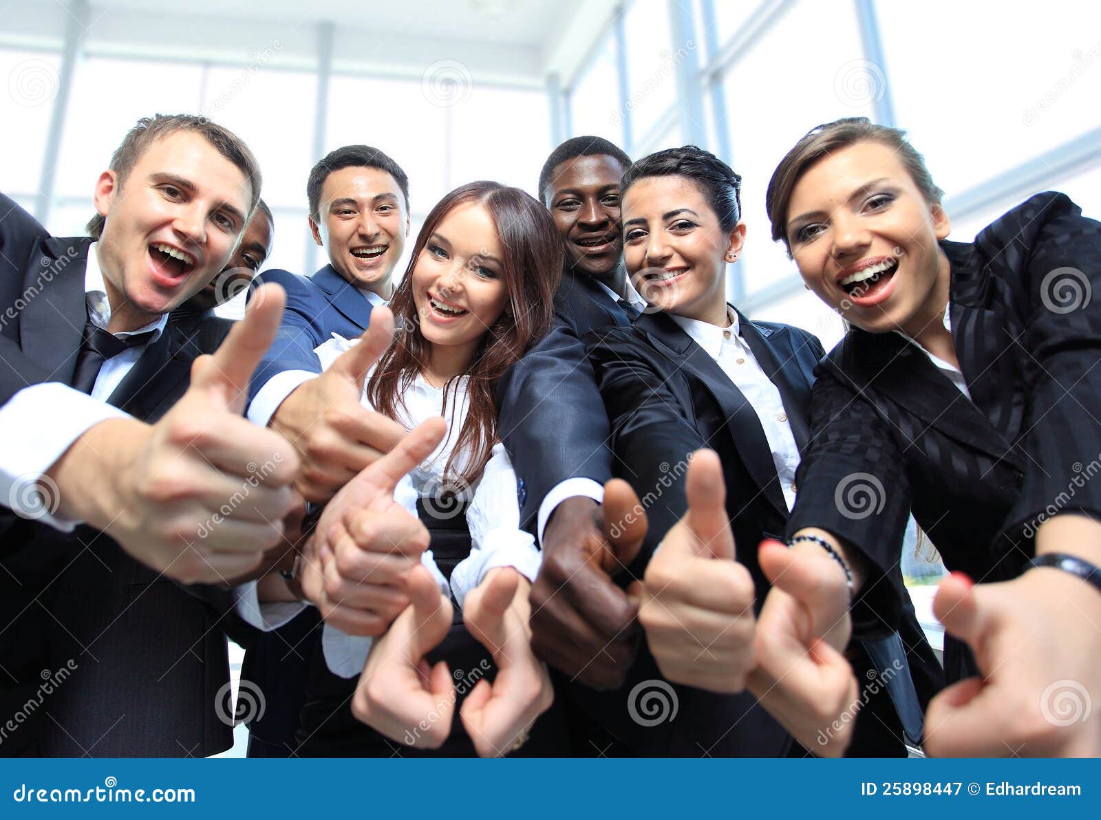 Portrait of Excited Young Business People Stock Image - Image of office ...